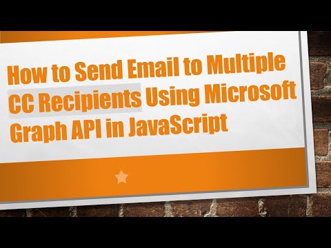 How to Send Email to Multiple CC Recipients Using Microsoft Graph API in JavaScript