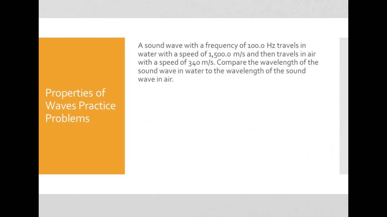Properties of Waves Practice
