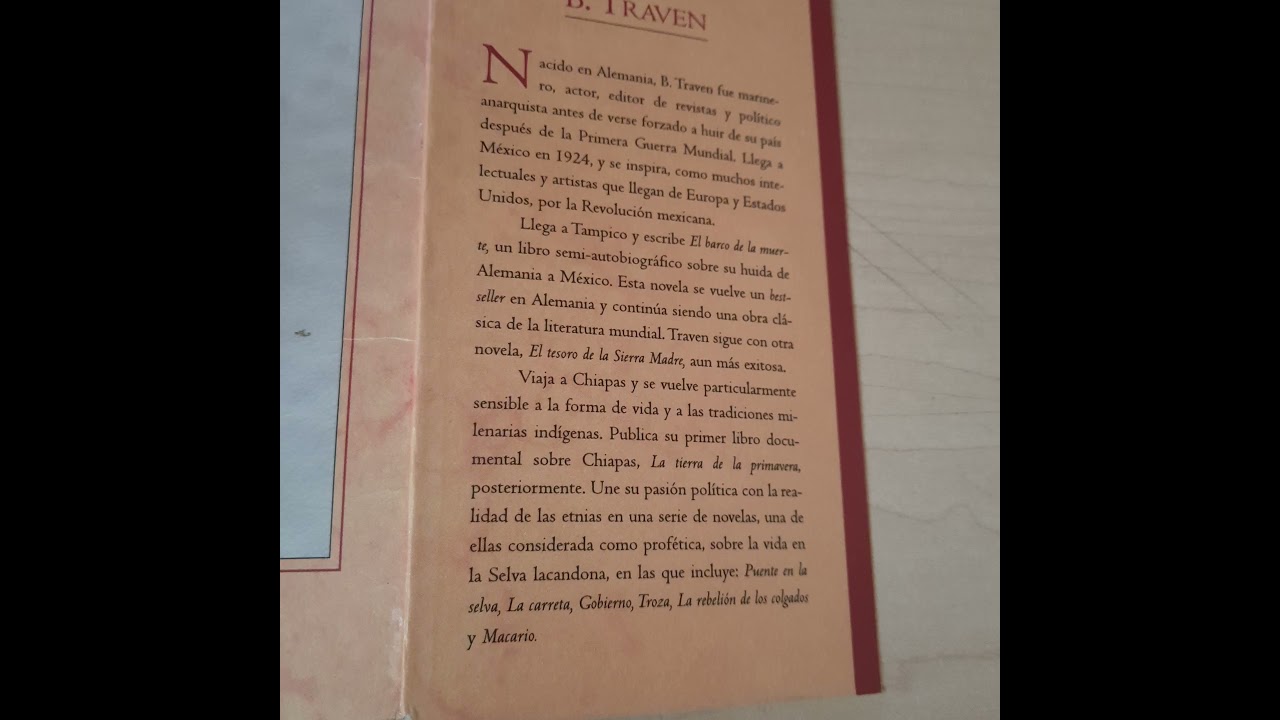Introducción de Canasta de cuentos mexicanos de B. Traven.