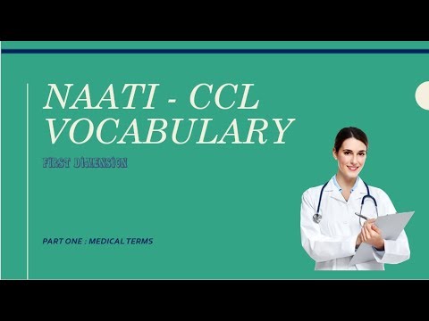 Learn NAATI CCL: Part 01 Medical Terms