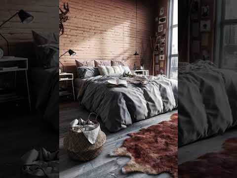 Stylish Urban Bedroom simple compose 3d model