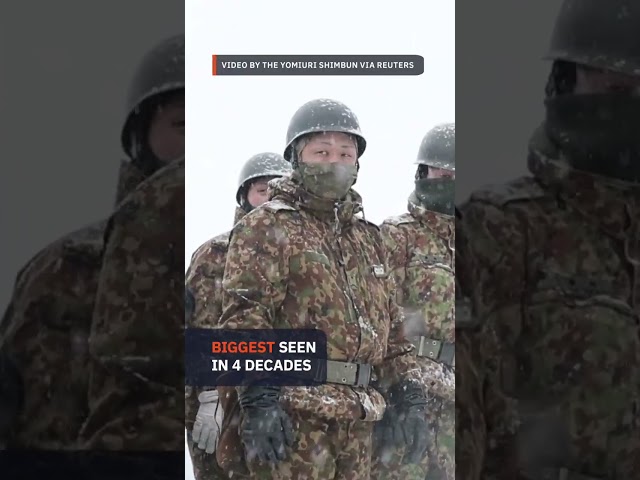 Soldiers, snow plows in Japan battle deadly winter storms