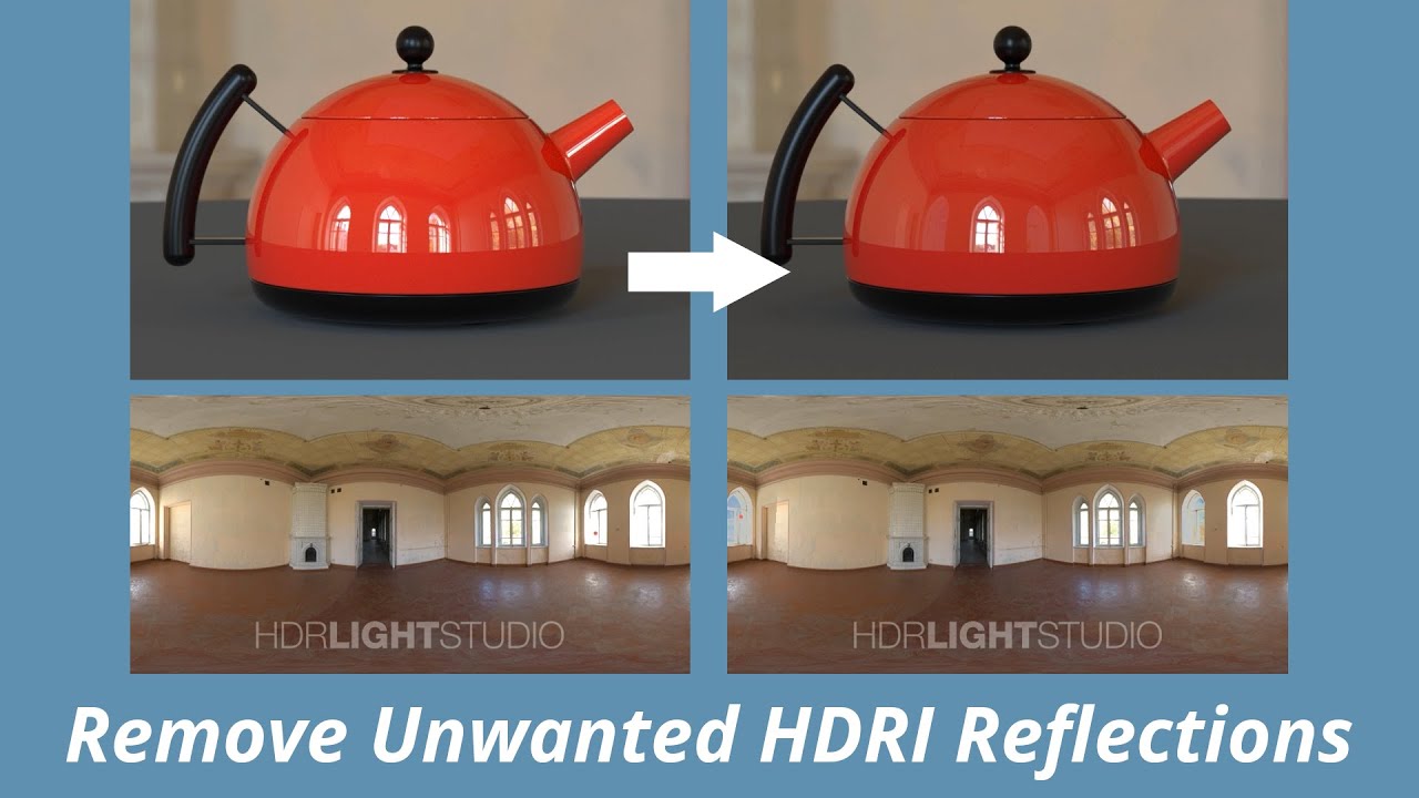Remove Unwanted Reflections from HDRI Maps