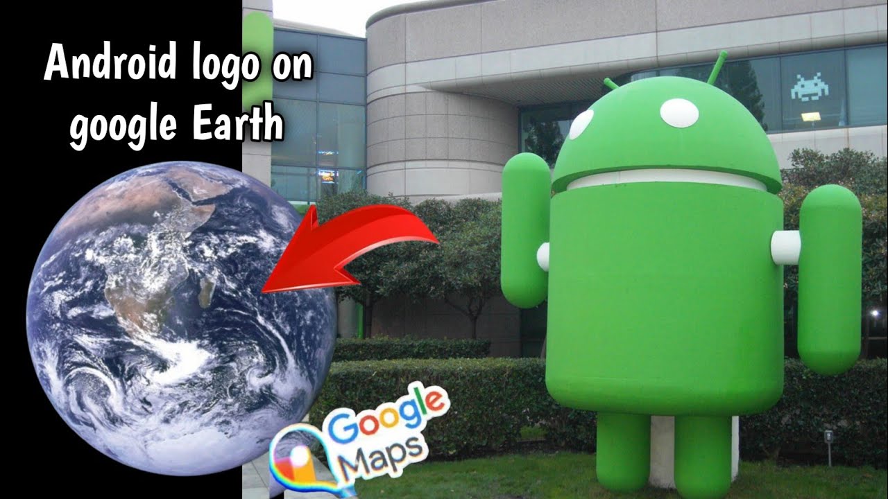 Android logo on google earth!