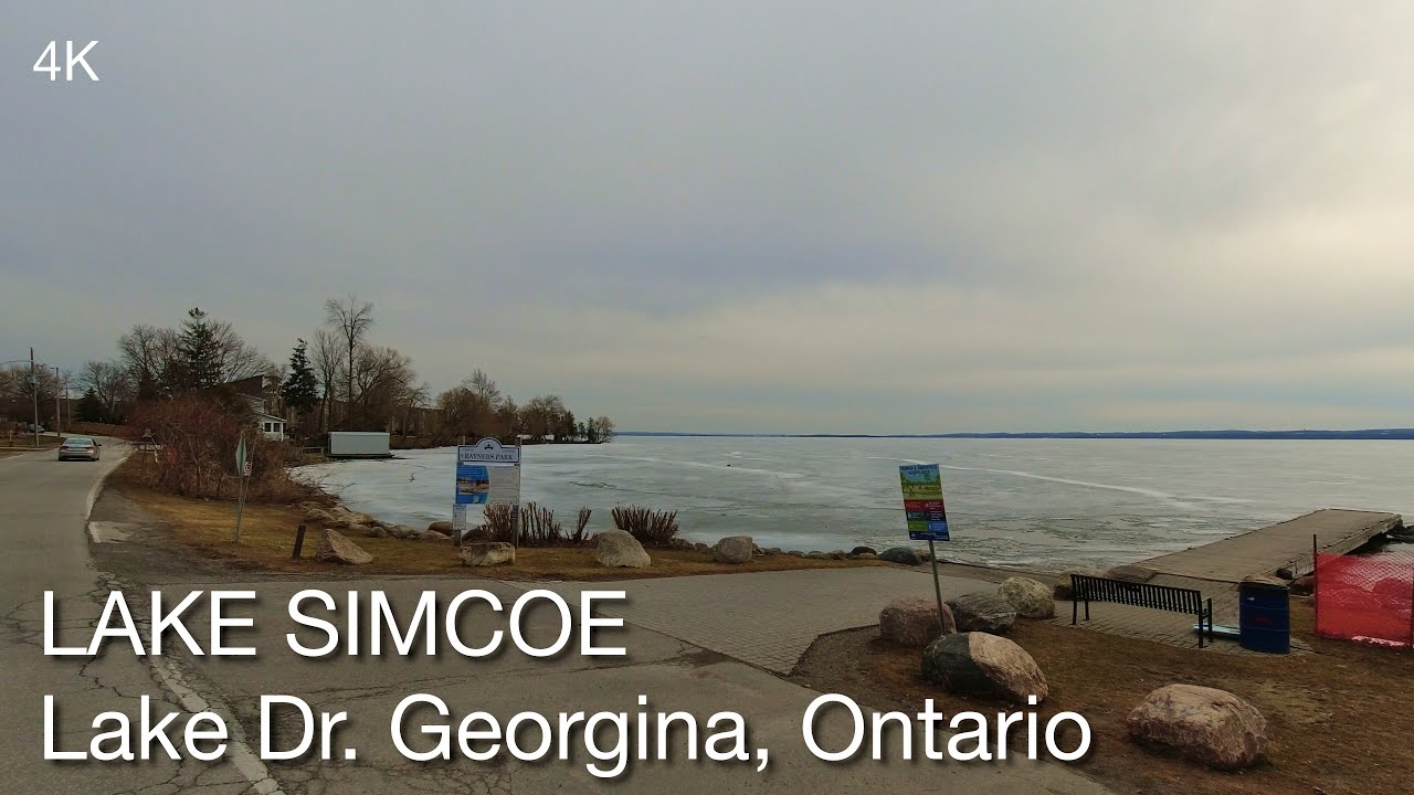 [4K] Lake Simcoe, Lake Drive, Georgina Ontario