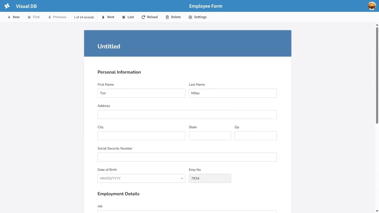 Getting started with Visual DB