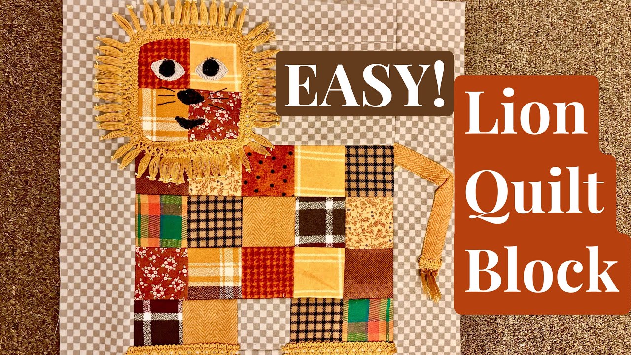 Lion Quilt Block Tutorial