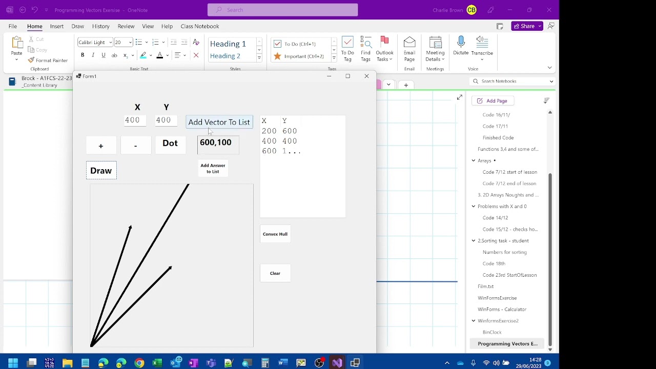Vector Programming Exercises
