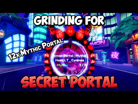 GRINDING 12x MYTHIC PORTAL TO GET DEMON SECRET PORTAL IN ANIME DEFENDERS