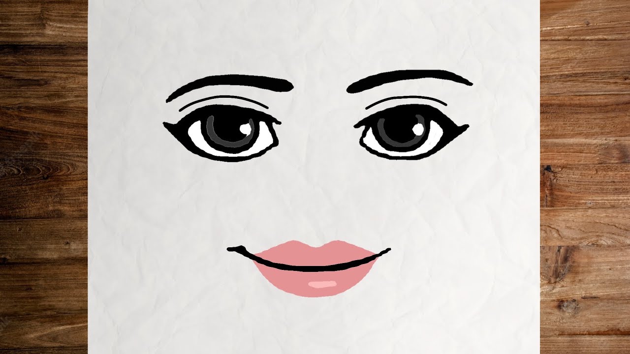 How to draw Roblox Woman Face 🙂