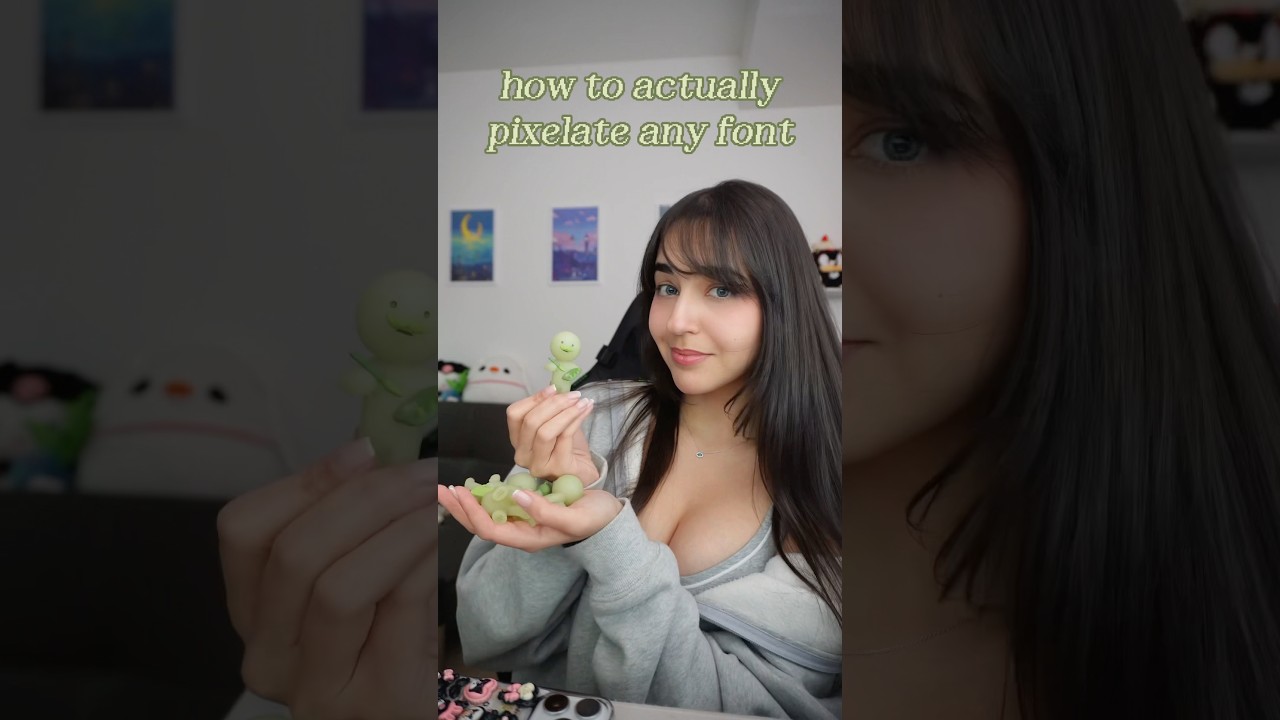 How to create a pixel font in @Photoshop  👾 #smiski #pixelart #graphicdesign