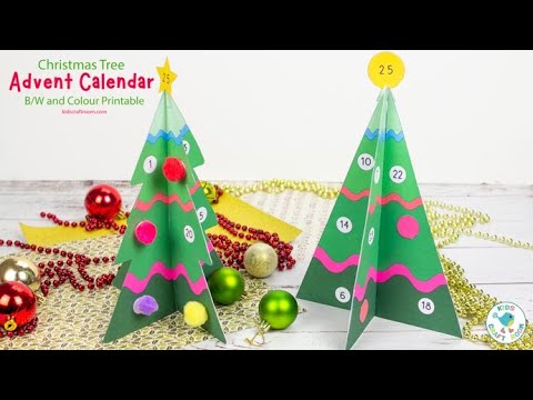 3D Christmas Tree Advent Calendar Craft