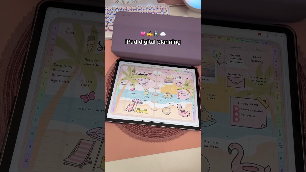 iPad digital planning 💗 asmr digital plan with me | goodnotes digital planner