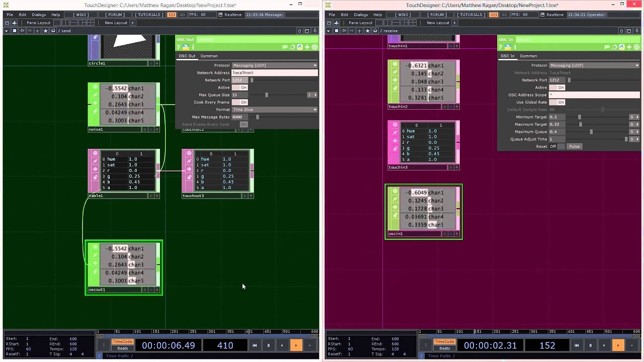THP 494 & 598 | Interprocess Communication | TouchDesigner