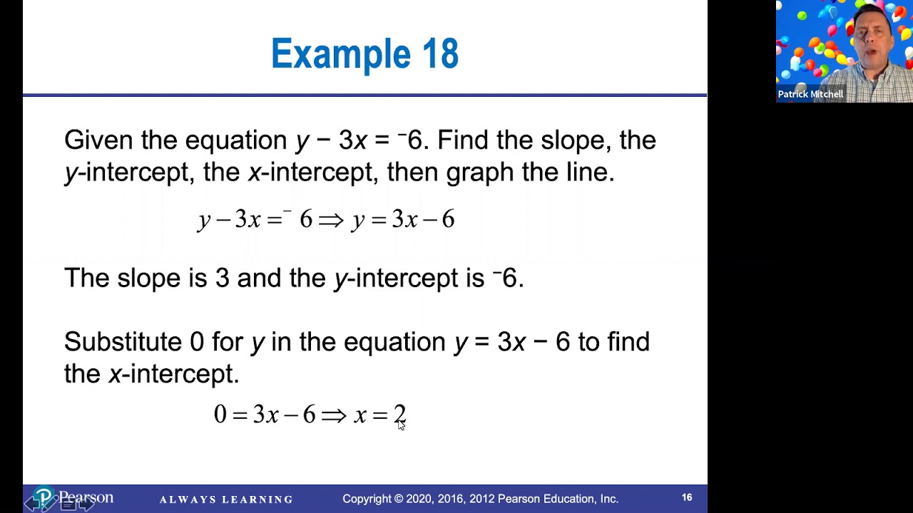 8-4 Equations in a Cartesian Coordinate System