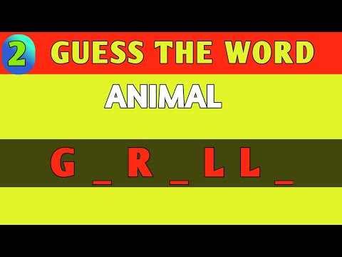 Guess the word | Guess the word from missing letters | word game | Riddle Hunt