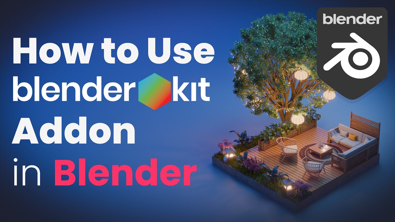 How to use BlenderKit addon in Blender Tutorial