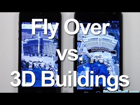 Fly Over On iOS Maps vs 3D Buildings On Google Earth