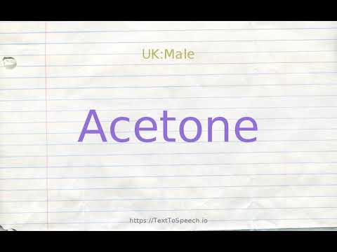 How to pronounce acetone