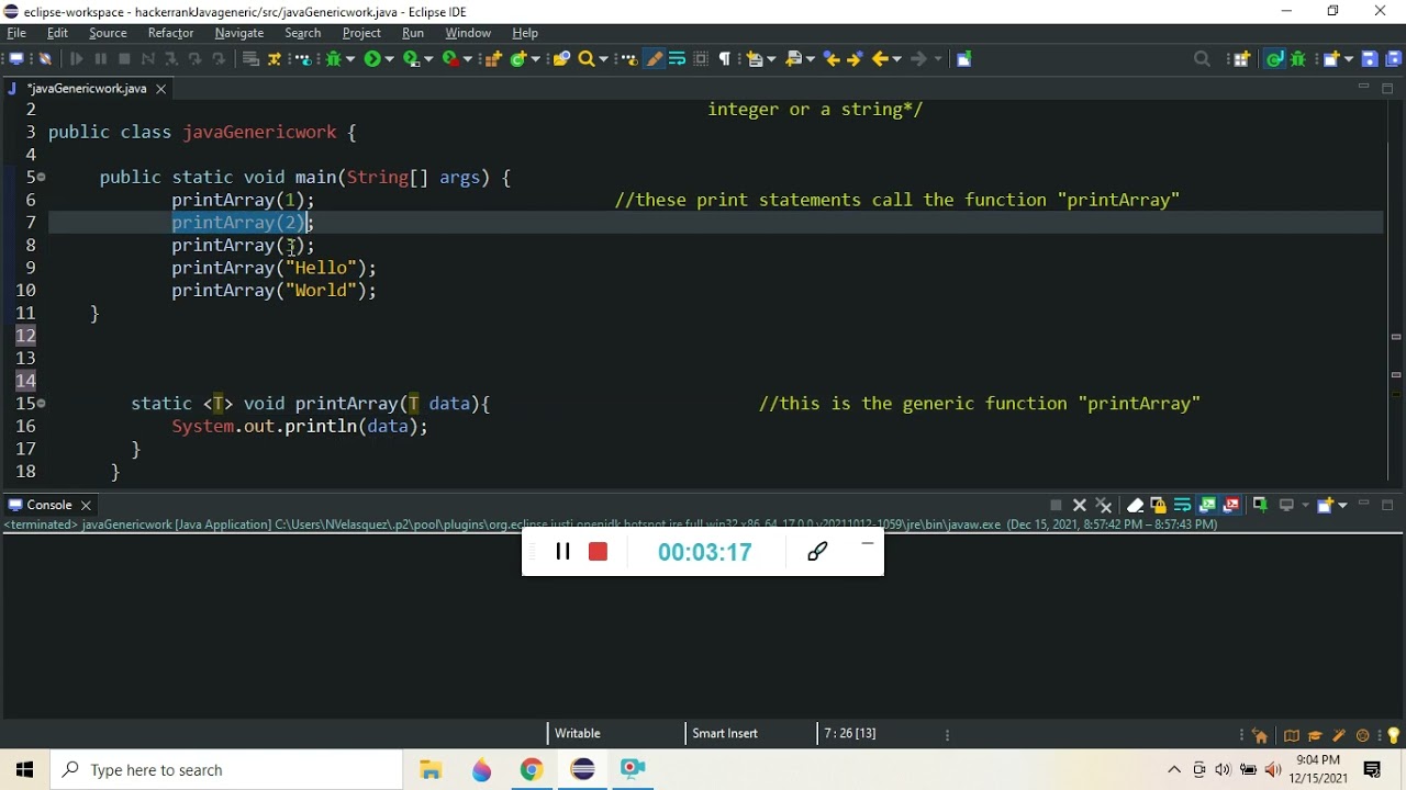 hackerrank java generic tutorial