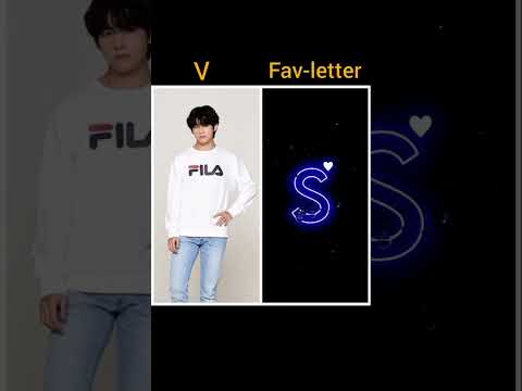 V- fav- letter........your name first letter comments bts army #bts #btsv #btsvliveπππππππππ