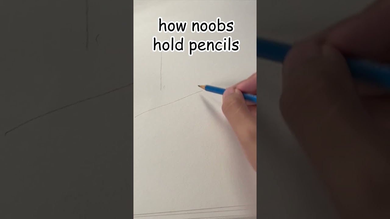 how artists hold pencils...
