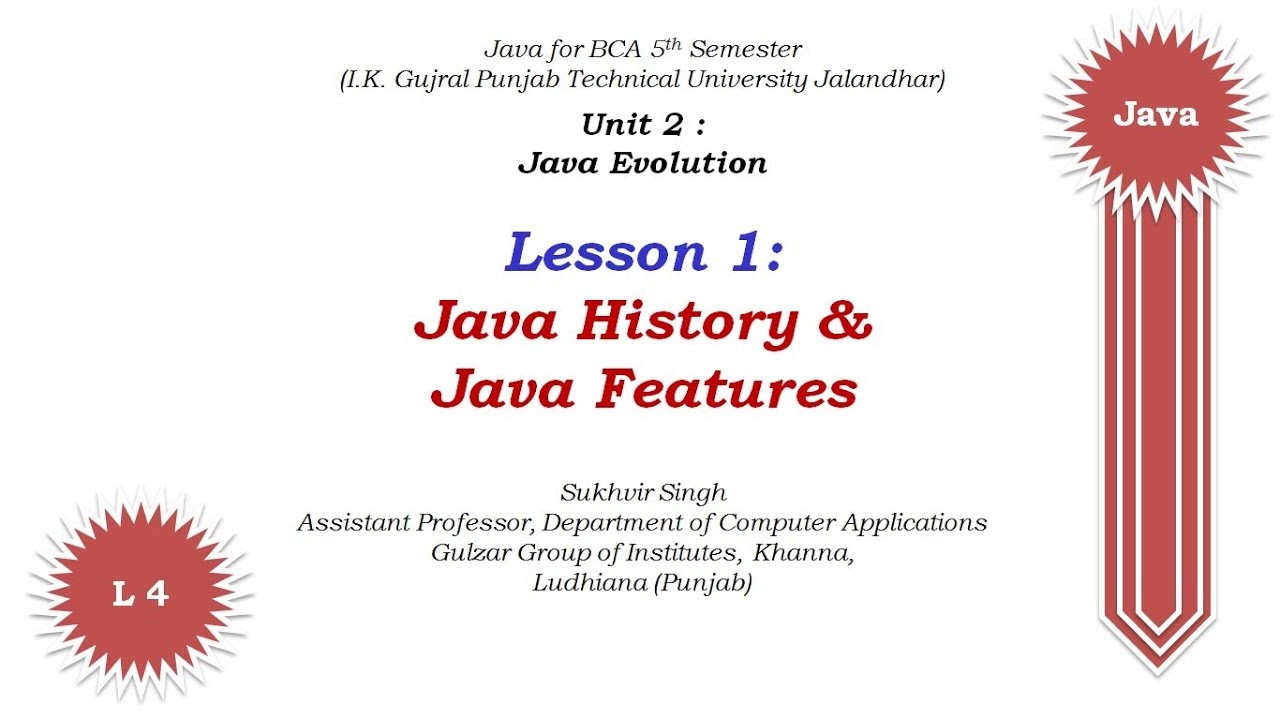 Java Theory Part 4 : Java History & Java Features
