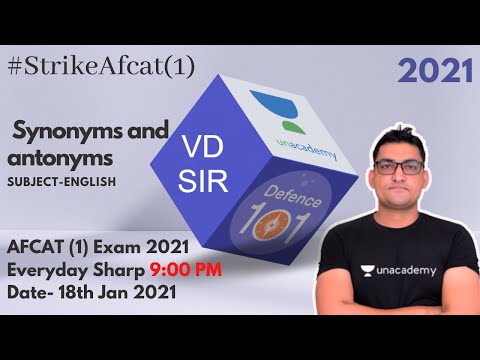 STRIKE AFCAT (1) 2021 Synonyms and Antonyms | English | Target AFCAT 2021 | VD Sir