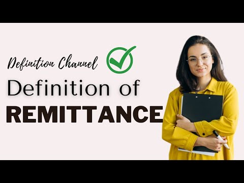 Definition of Remittance - WHAT DOES Remittance MEAN ❓ | Definition Channel HD