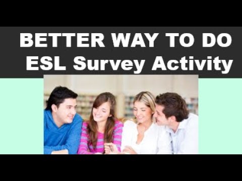 A BETTER Way to do ESL Surveys and Questionnaires Activities