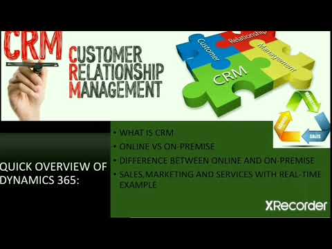 CRM Quick Overview of online vs on-premise Sales Service and Marketing with Real-time Eg #viral
