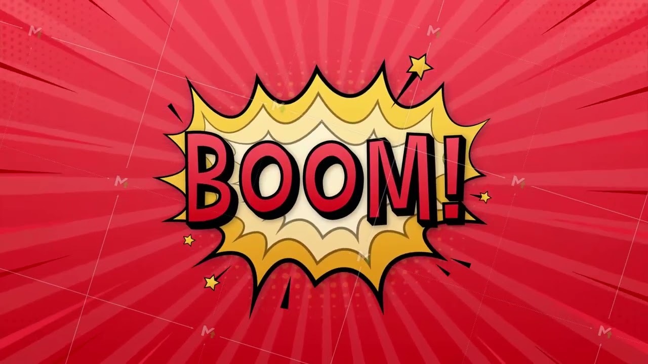 Comic speech bubbles with text Boom. Vintage cartoon illustration. Symbol, sticker tag, special