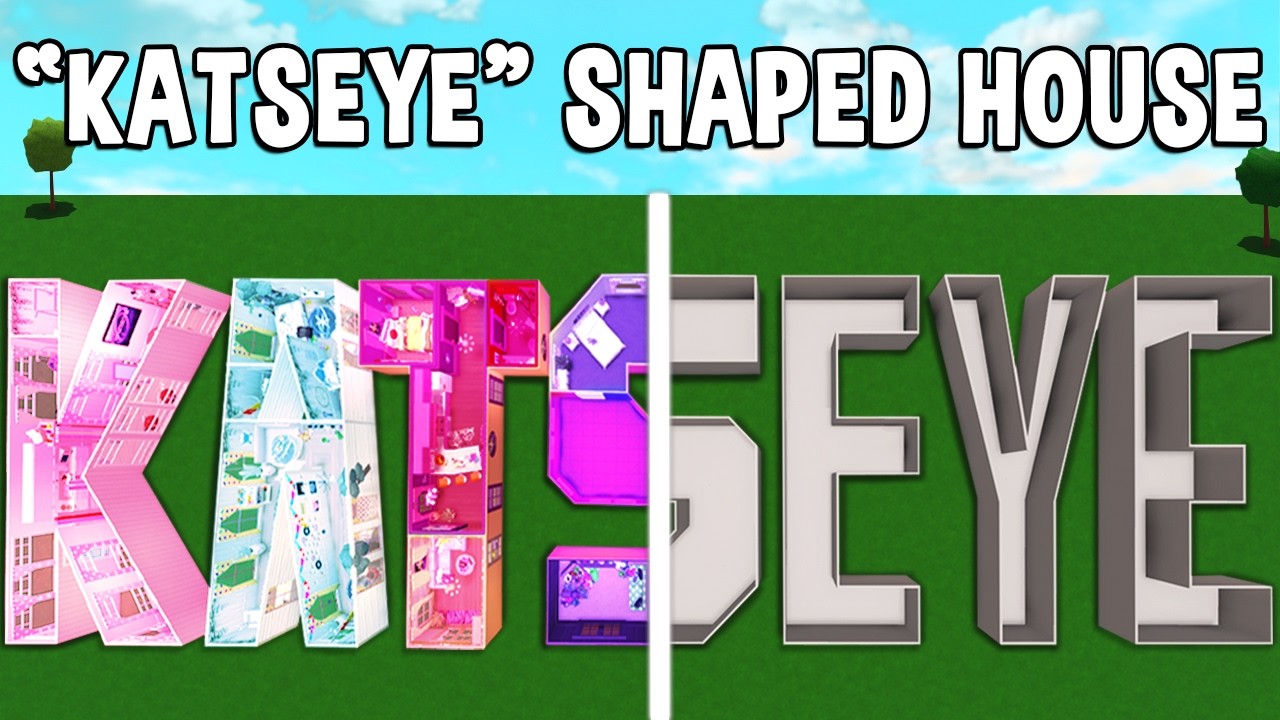 Building the WORD 'KATSEYE' into a Bloxburg House
