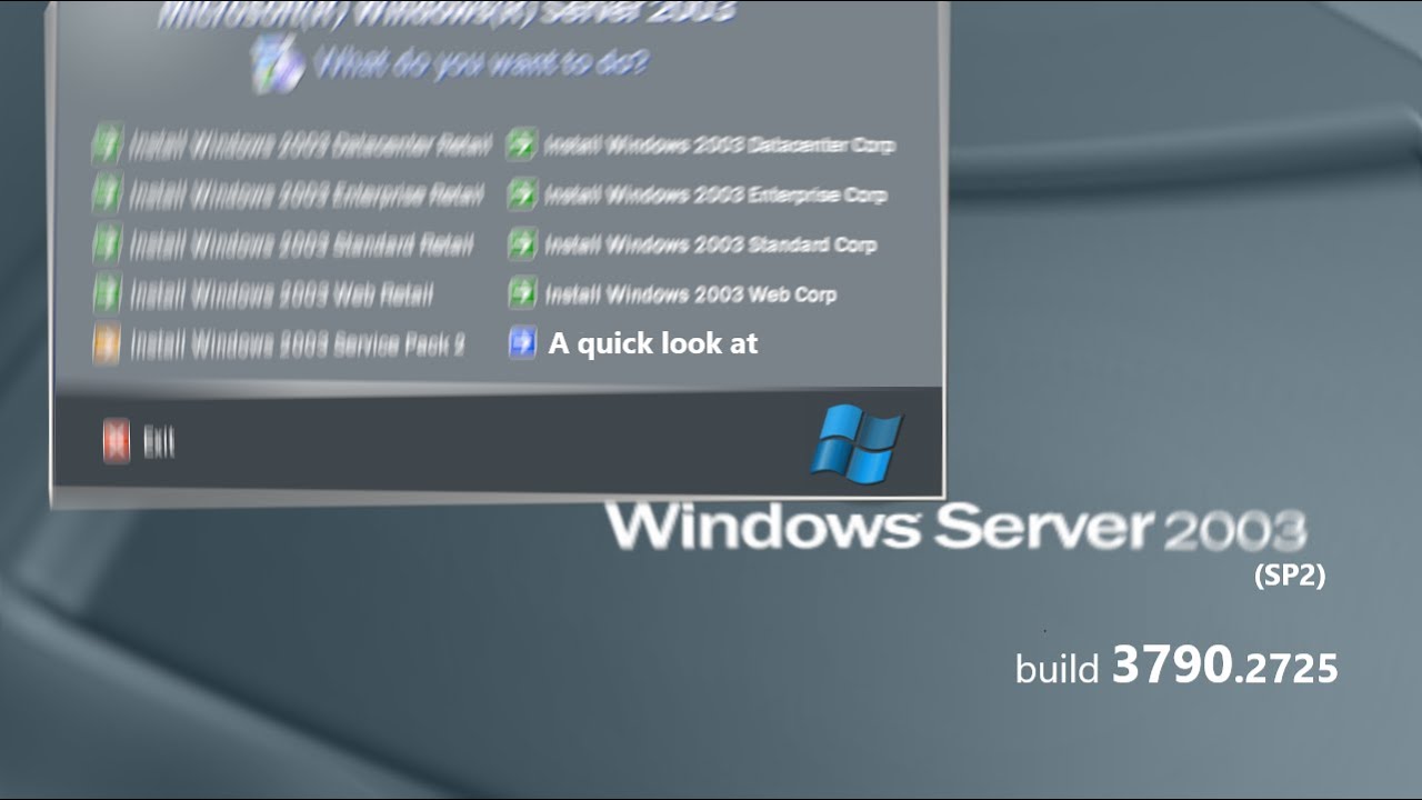 Windows Server 2003 build 3790.2725 - a very quick look