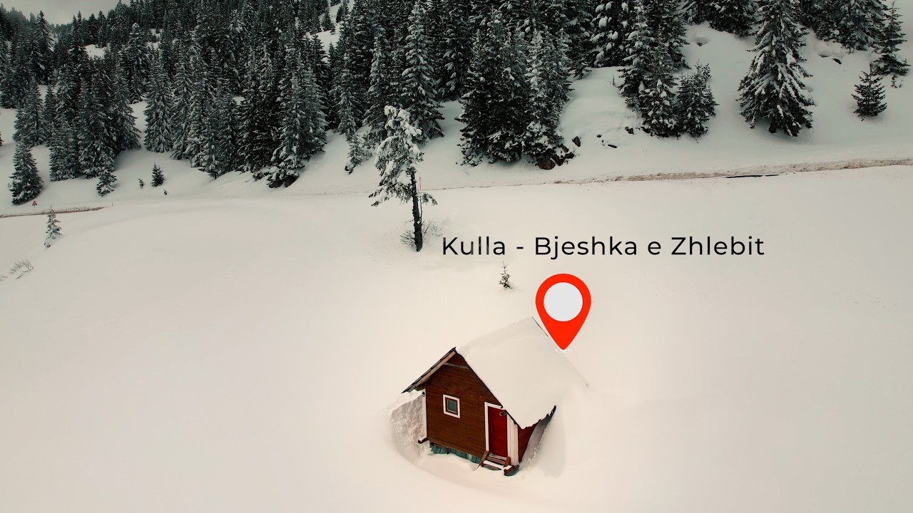 Kulla - Bjeshka e Zhlebit  në  Maline Zi e mbuluar në bor