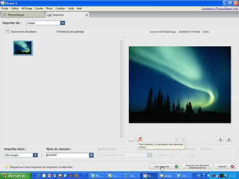 Importer des photos dans Picasa