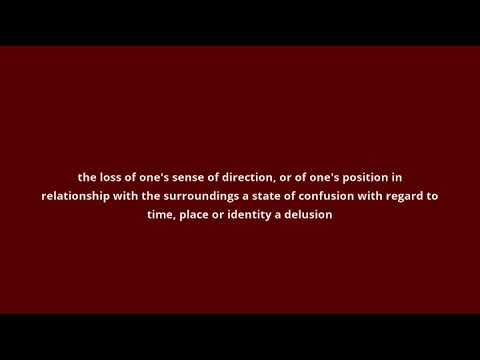 what is the meaning of disorientation
