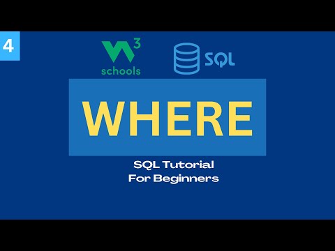 SQL Tutorial for Beginners - 2024 | WHERE| W3 Schools SQL Certification