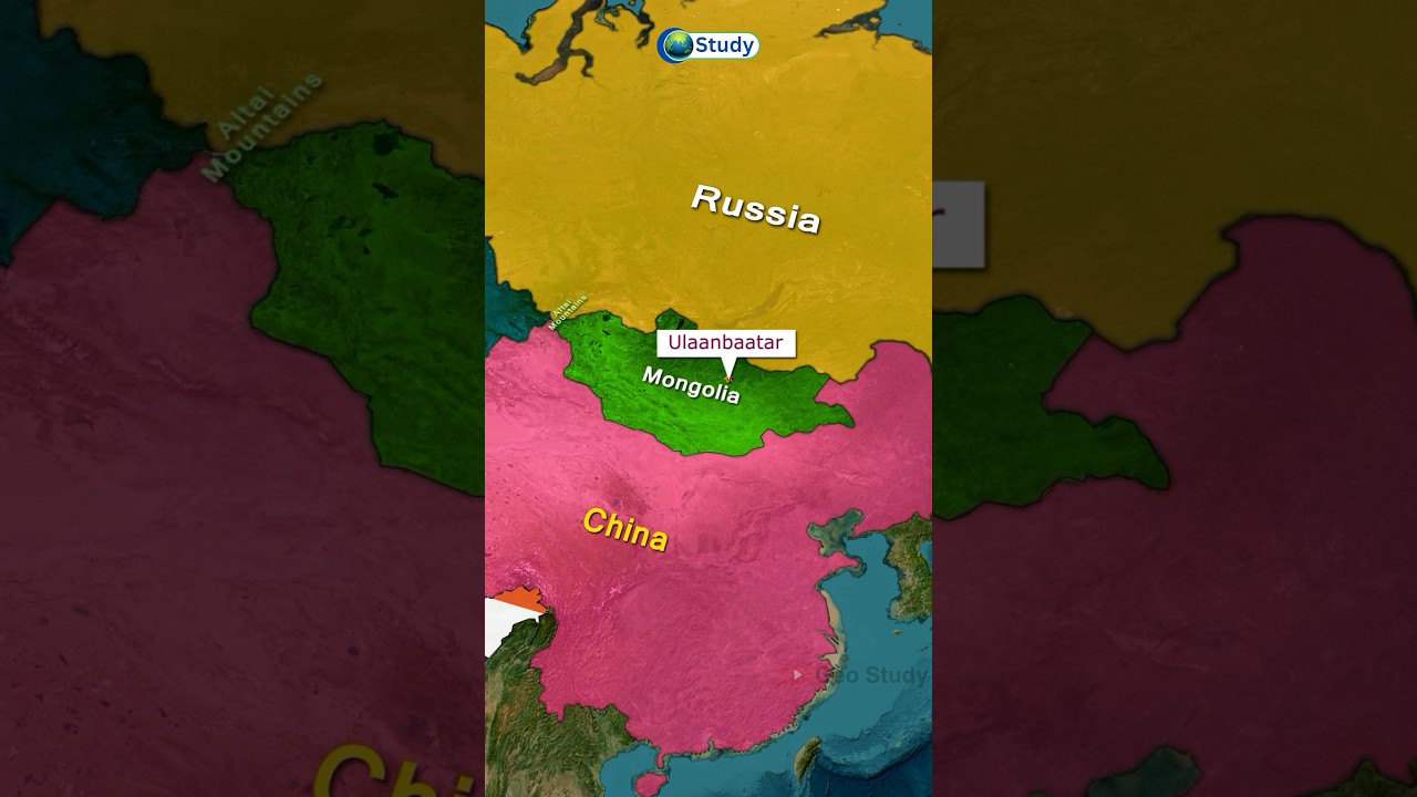 Mongolia ( मंगोलिया ) Map Through Animation | World Geography | Geo Study #geography #upsc