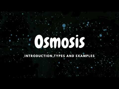 Osmosis- Introduction and Types