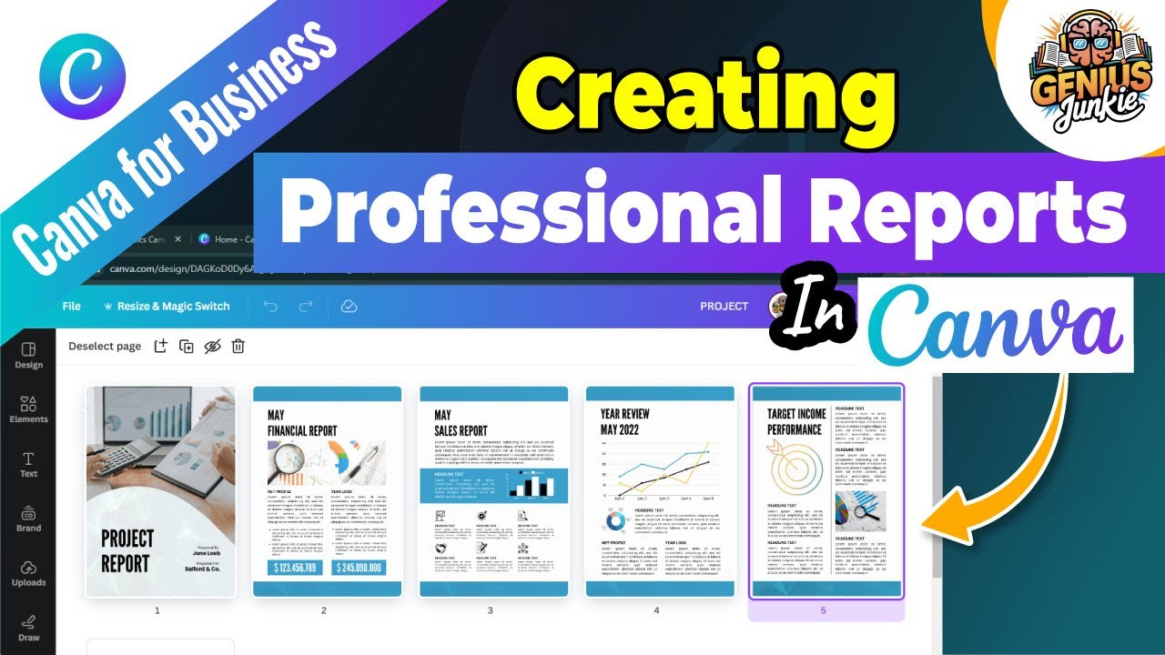 Create Professional Reports in Canva  Step by Step Guide | Genius Junkie