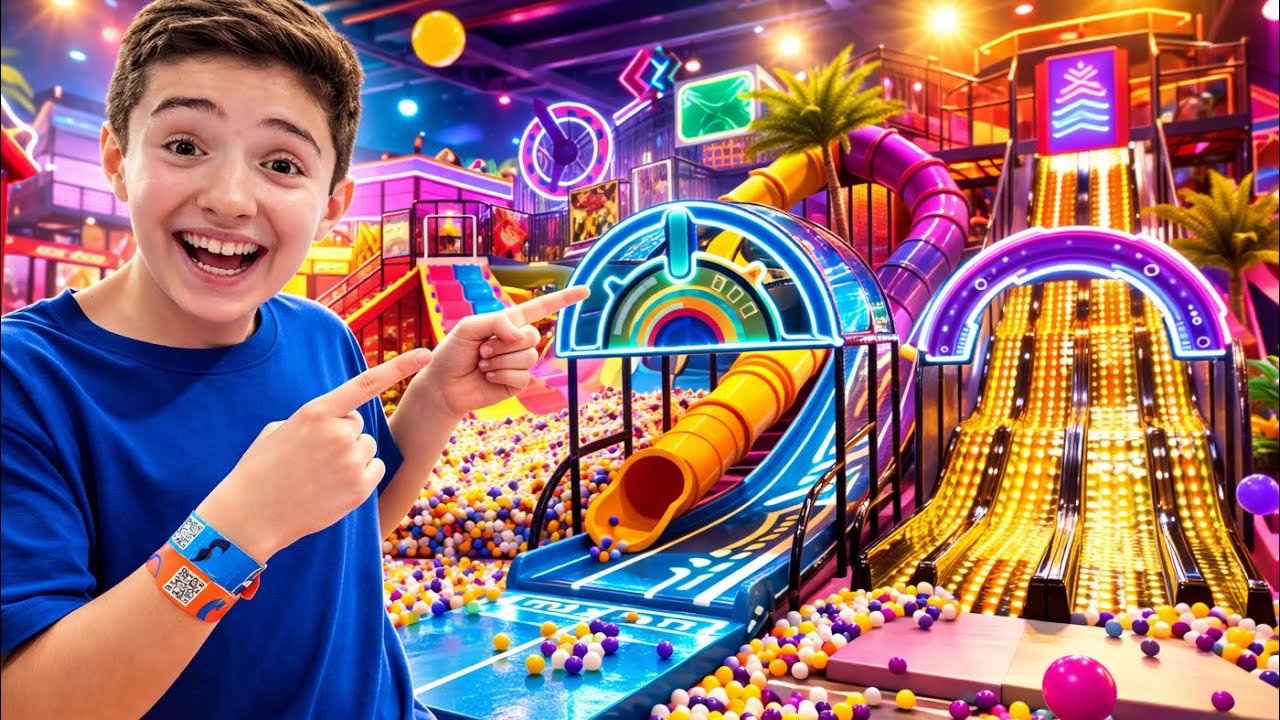 Indoor Playground Adventure for Kids ⚽️ Oliver and Lucas Visit an Indoor Adventure Park for Kids 🎟️ 