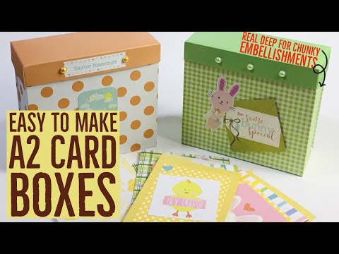 EASY A2 CARD BOX TUTORIAL!  PERFECT FOR YOUR HEAVILY EMBELLISHED CARDS! [CRAFT FAIR HOTTIE]!