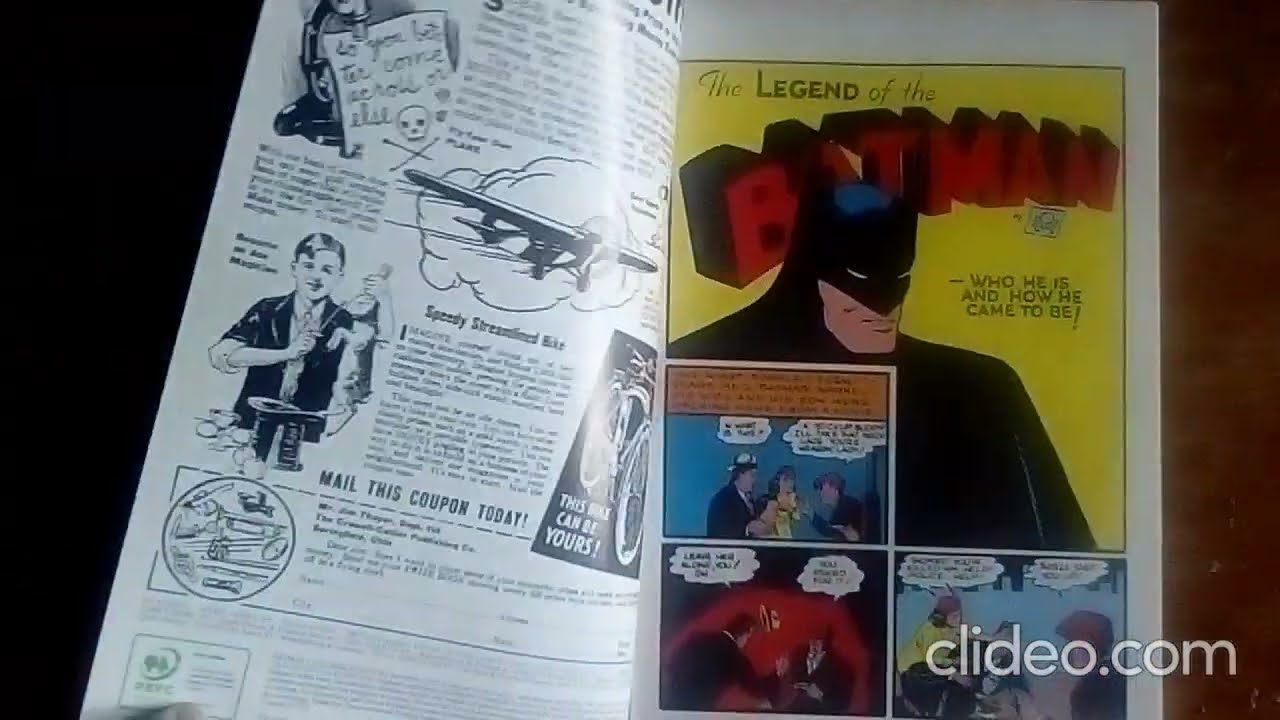 Batman #1 Facsimile Edition 🦇⚫First Single Issue (1940) Original Video Recording