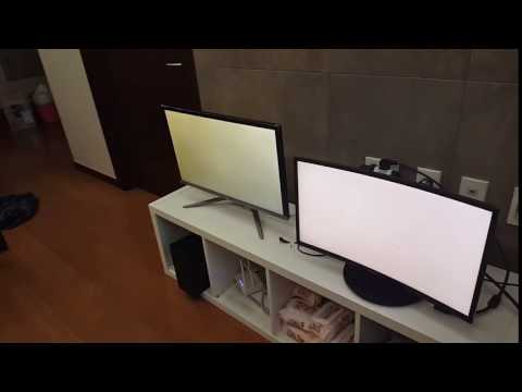 TN panel 144Hz gaming monitor(left) VS Samsung CFG70 gaming monitor (Quantum dot, right)(1)