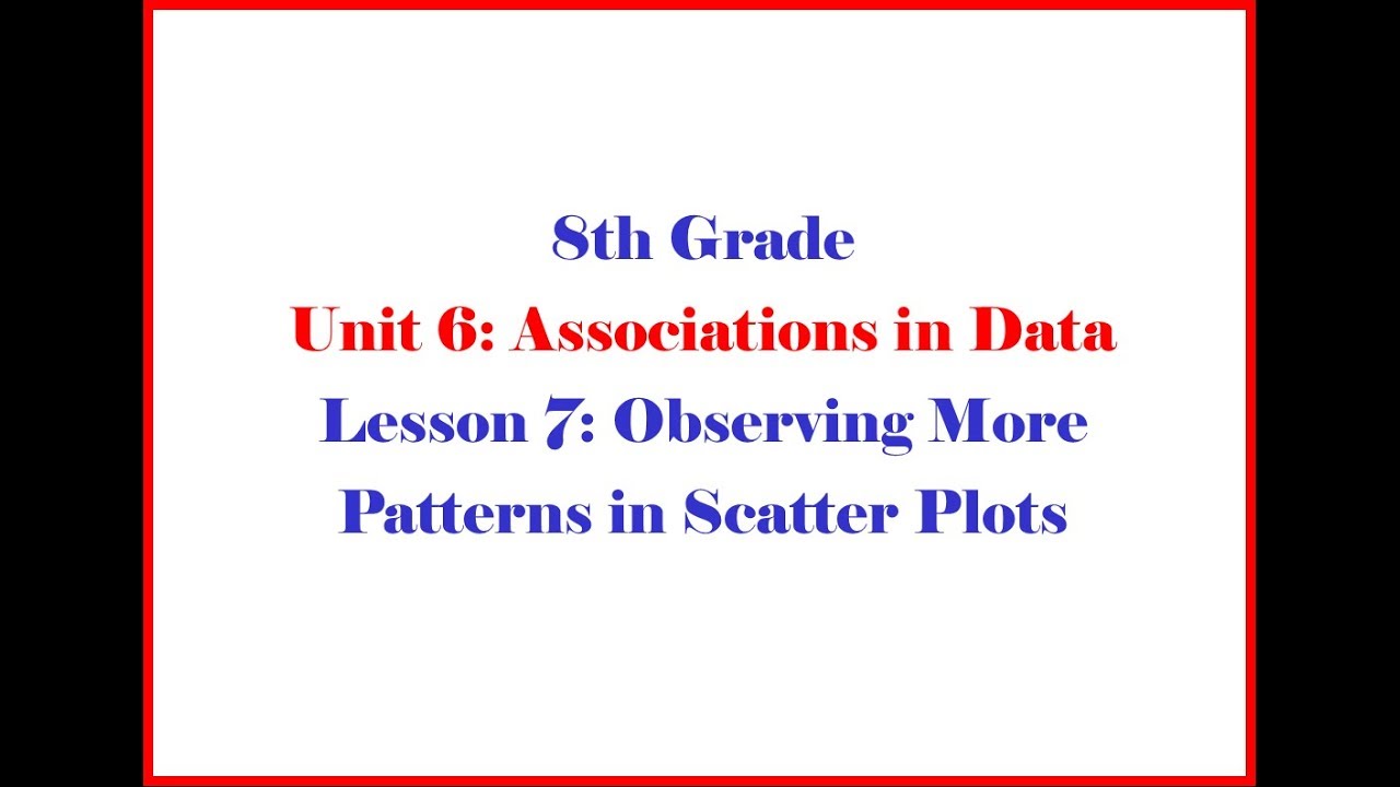 8 6 7 Mathematics Grade 8 Unit 6 Lesson 7 Morgan