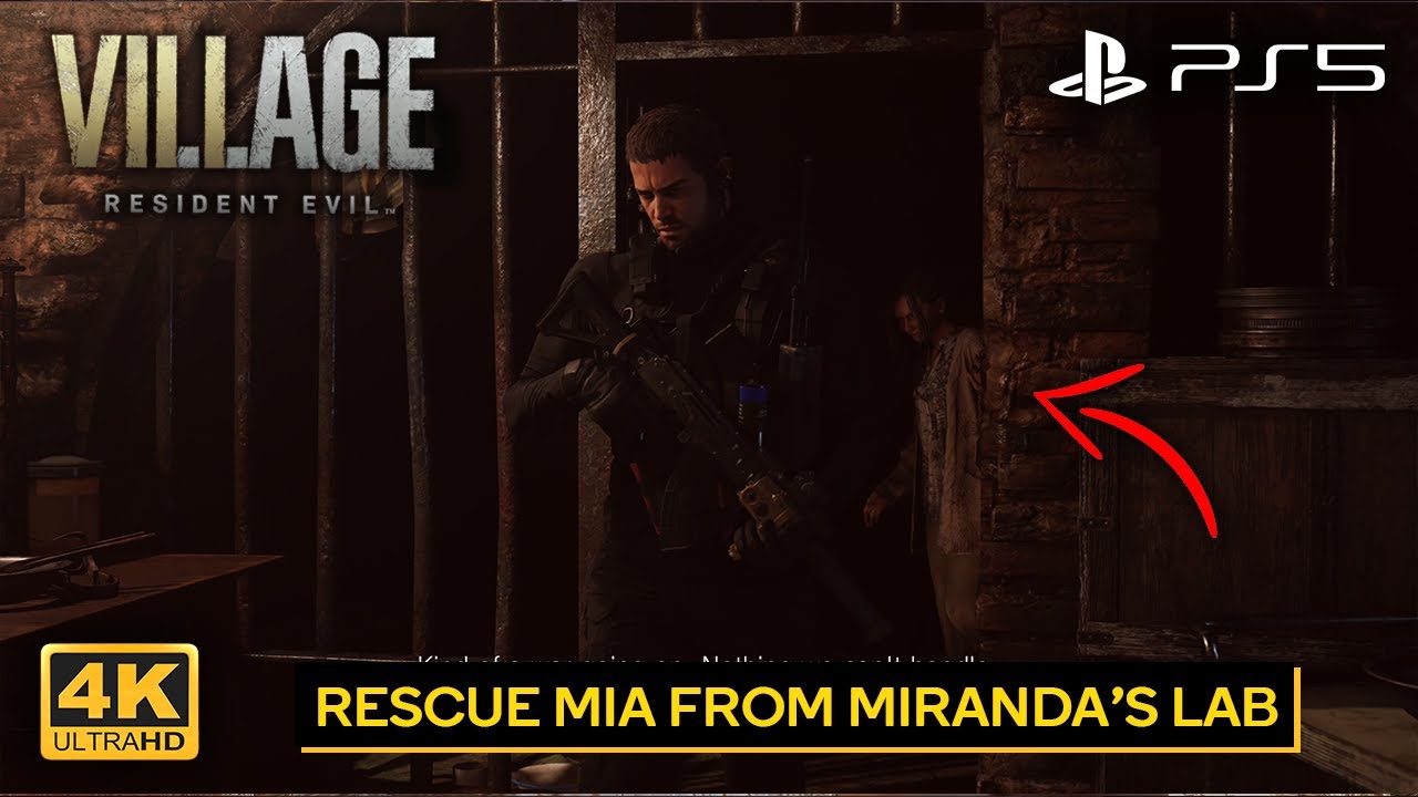 RESIDENT EVIL: VILLAGE | Chris Rescuing Mia From Miranda's Lab 🔥 PS5 ft. 4K60FPS