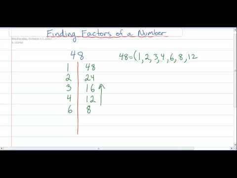Finding Factors of a Number