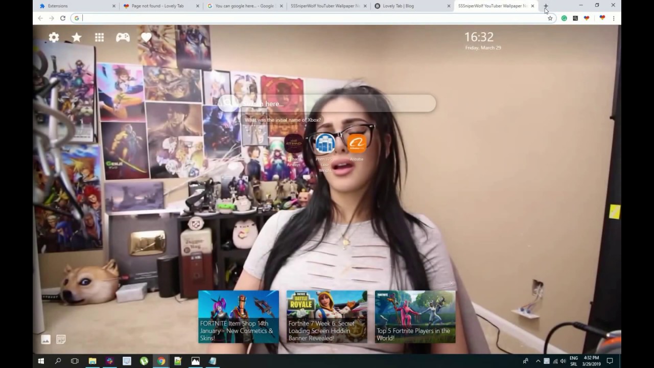 Awesome SSSniperWolf Wallpaper New Tab For Fans!!!