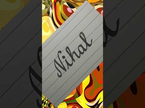 Nihal name calligraphy #calligraphy #namecalligraphy #youtubeshorts #shorts